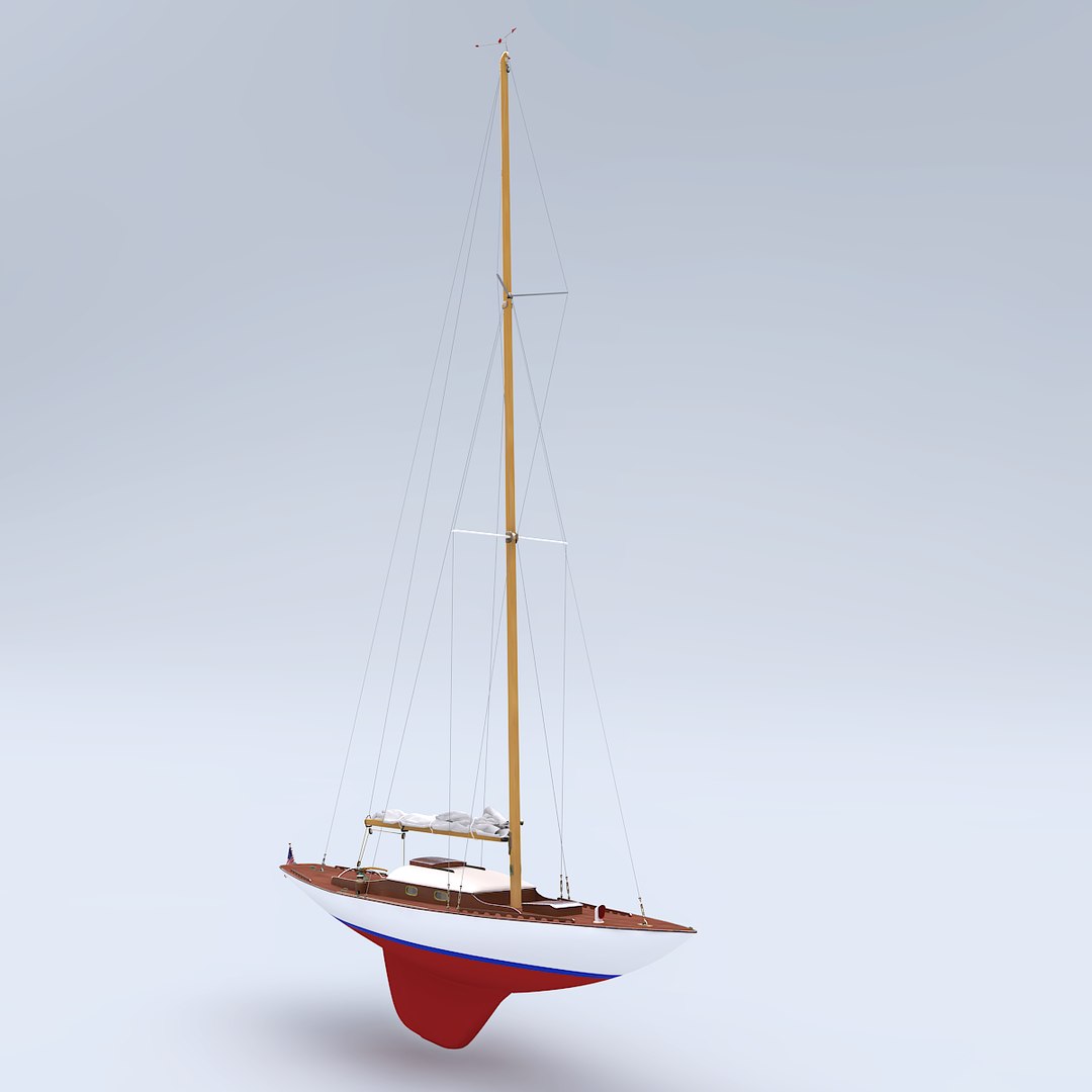 Classic Racing Sloop Alden Model - TurboSquid 1341162
