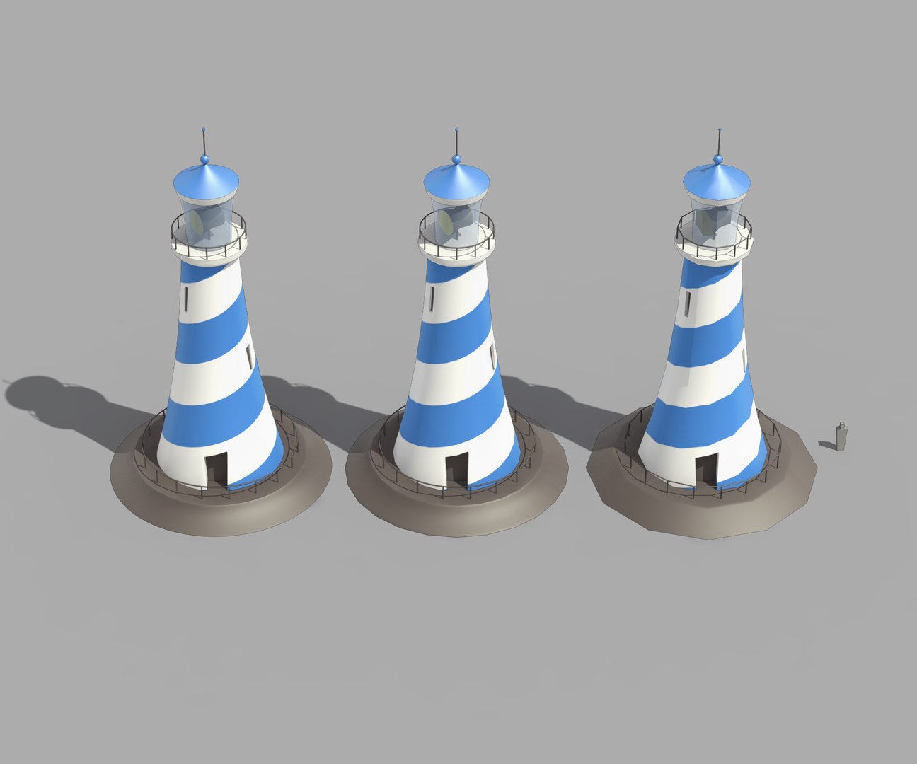 3d Model Cartoon Lighthouse