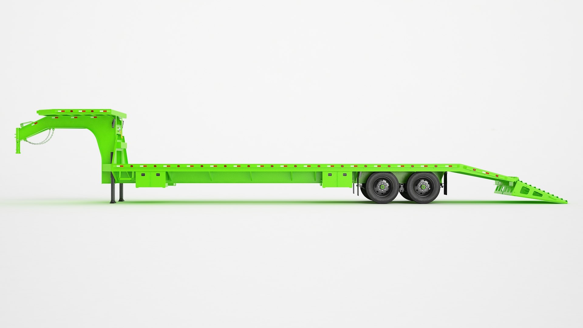 3D Gooseneck Pickup Truck Trailer Open 03 - TurboSquid 2295332