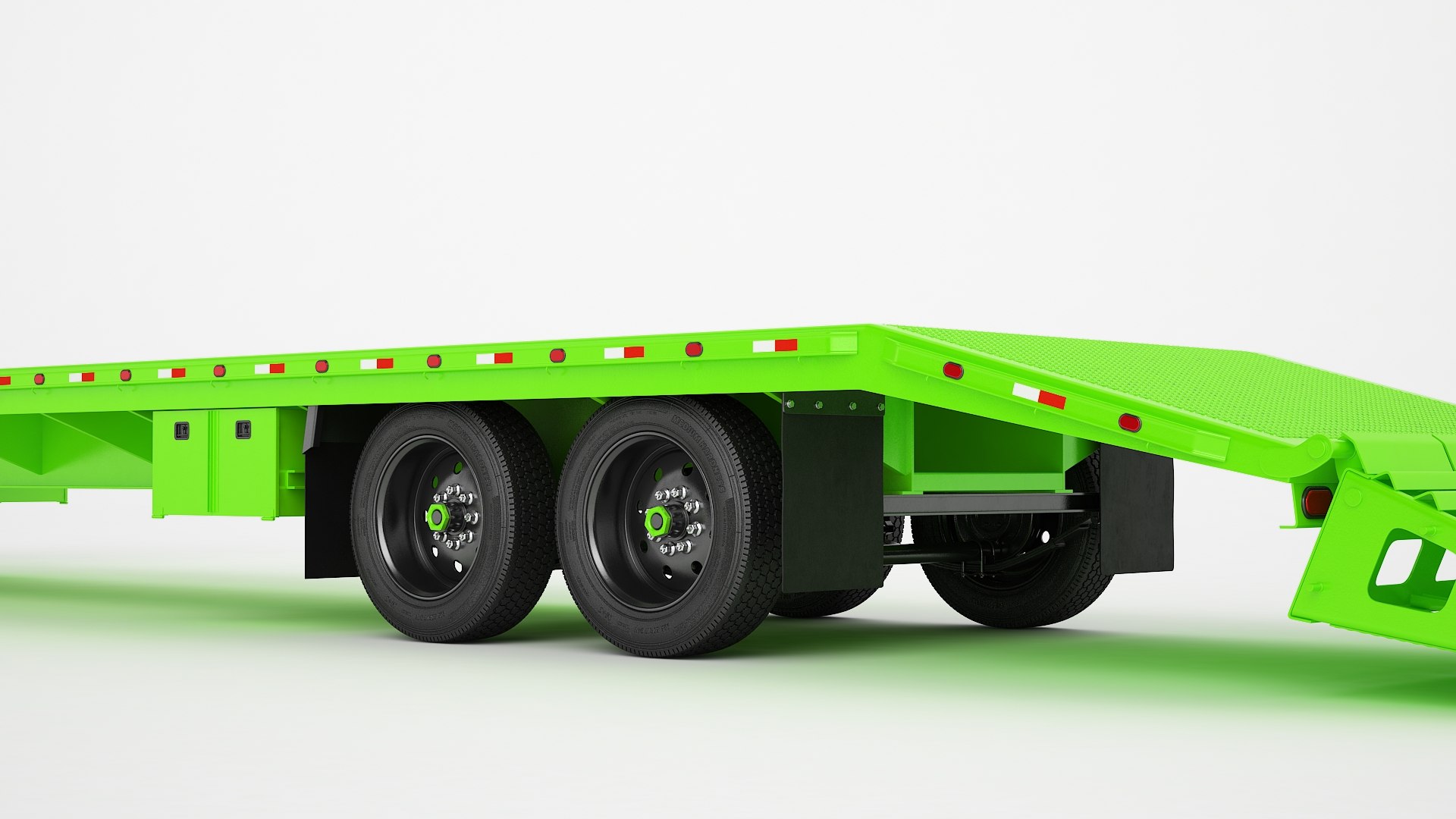 3D Gooseneck Pickup Truck Trailer Open 03 - TurboSquid 2295332