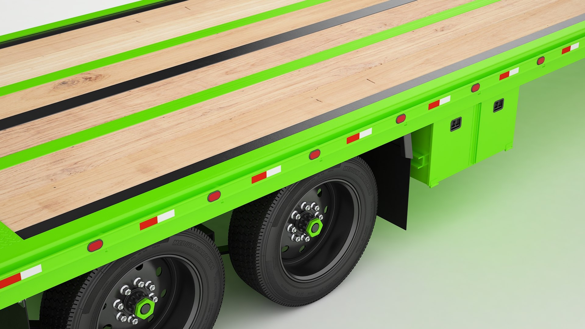 3D Gooseneck Pickup Truck Trailer Open 03 - TurboSquid 2295332