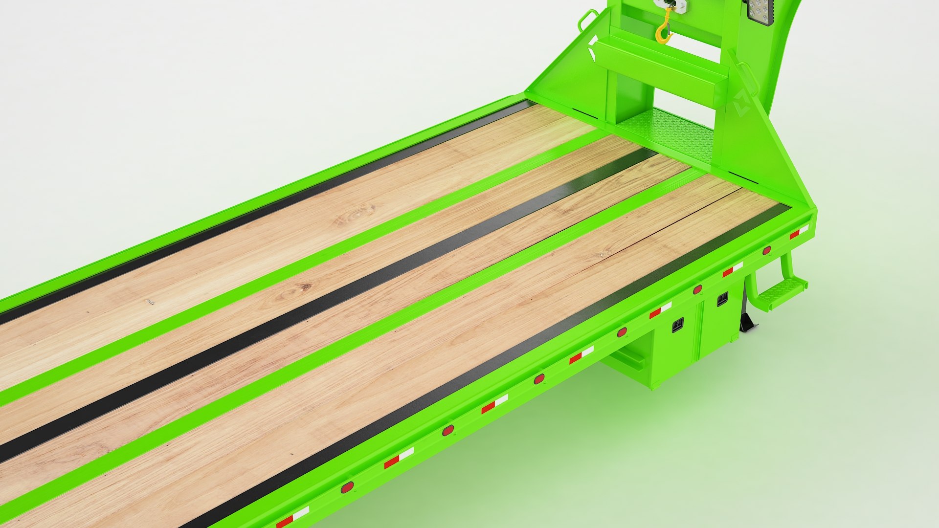 3D Gooseneck Pickup Truck Trailer Open 03 - TurboSquid 2295332