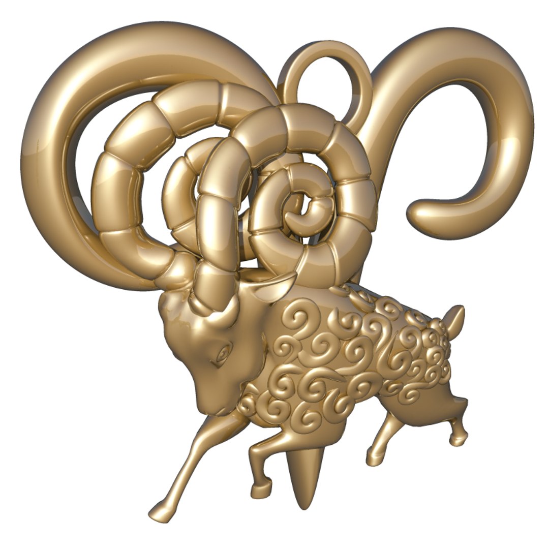 Horoscope Sign Aries 3d Max