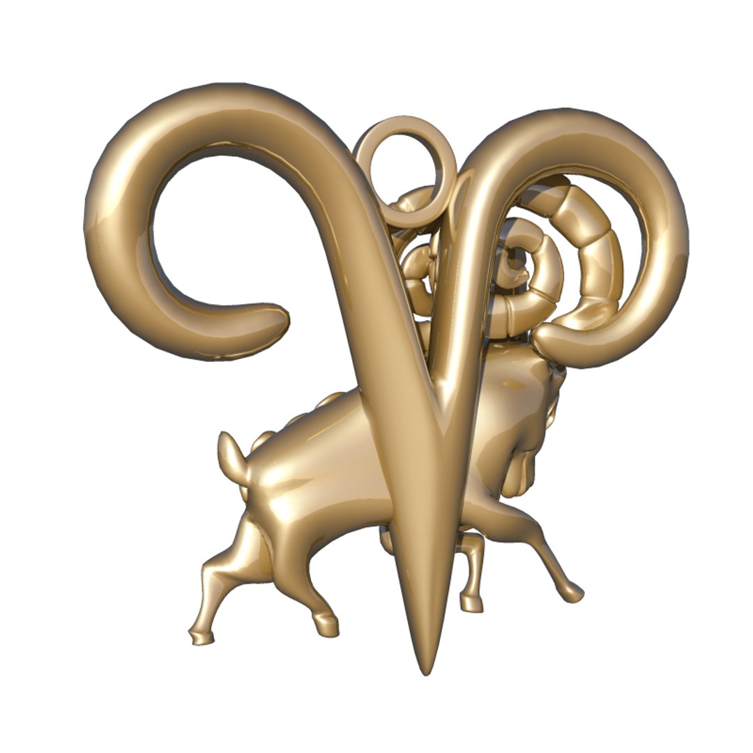 Horoscope Sign Aries 3d Max
