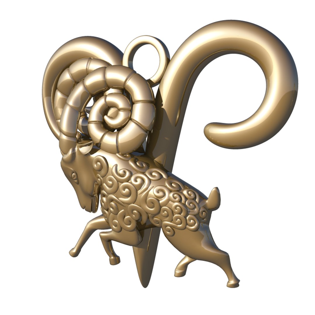 Horoscope Sign Aries 3d Max