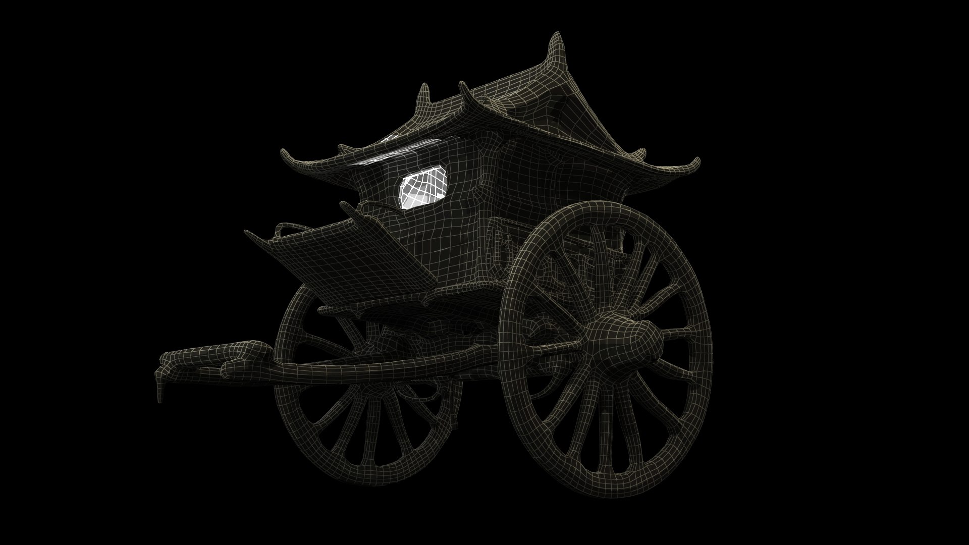 3D Chinese Ancient Wooden Carriage Model - TurboSquid 2345981