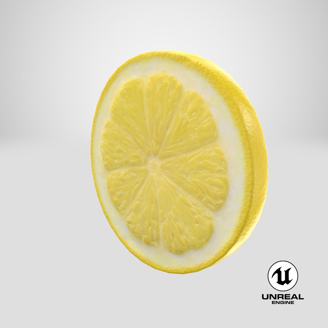 Round Lemon Slice 3D - TurboSquid 1990055