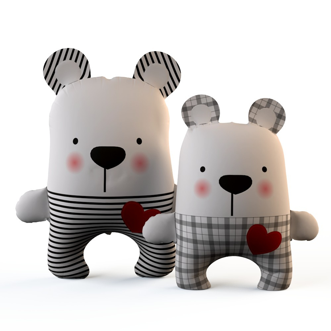 bears textile 3ds
