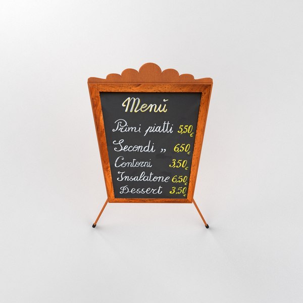 3D menu board model - TurboSquid 1691589