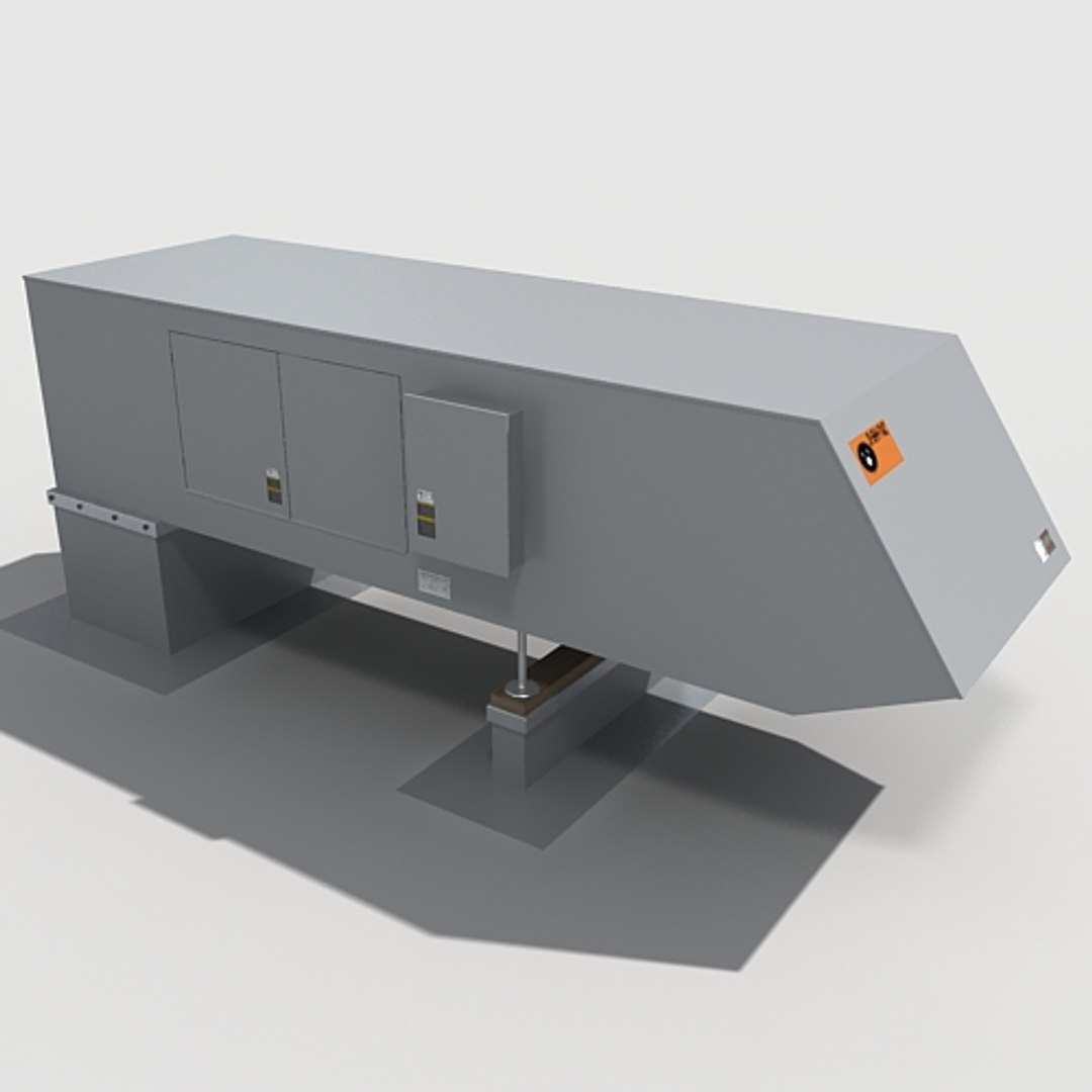 3d Model Rooftop Hvac Heater