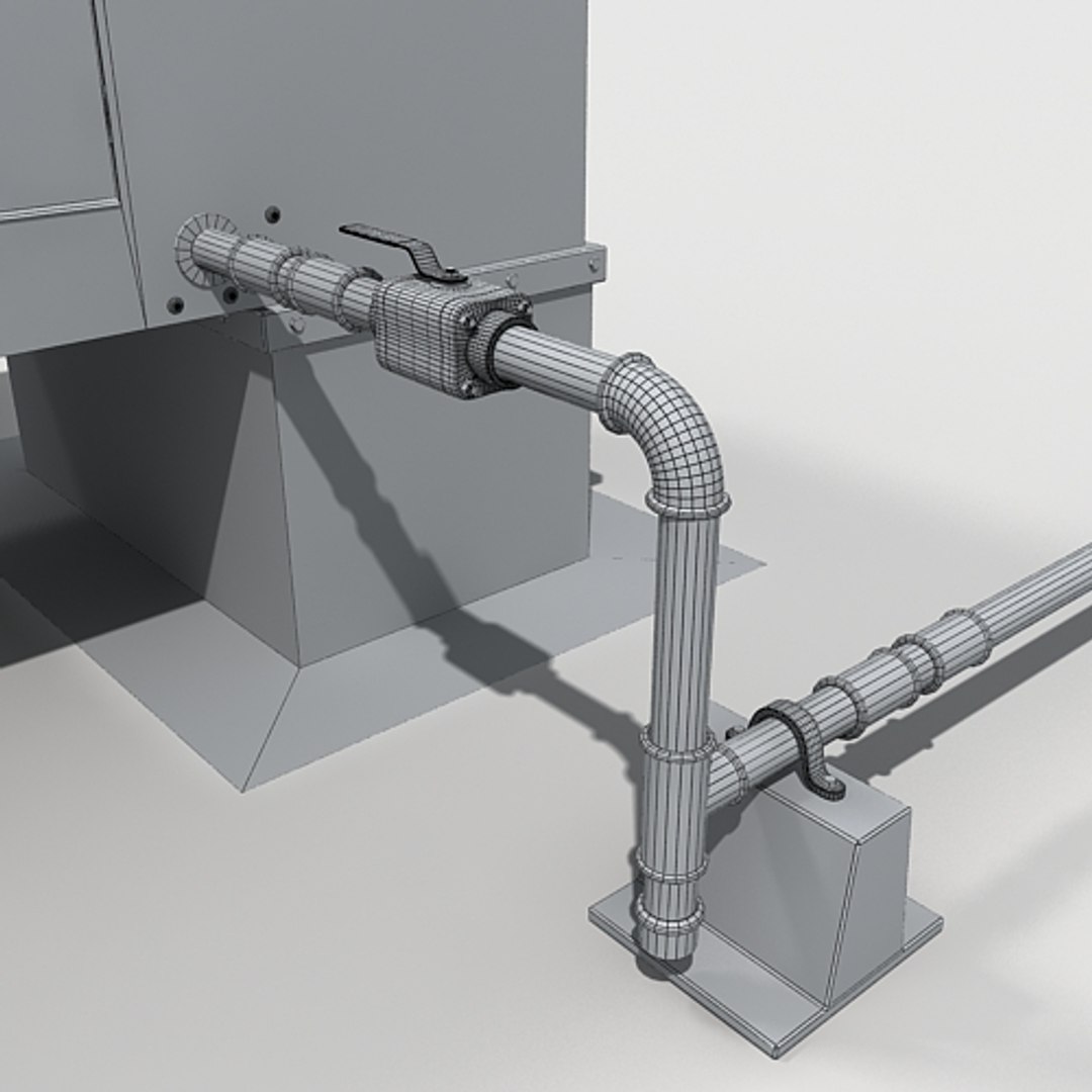 3d Model Rooftop Hvac Heater