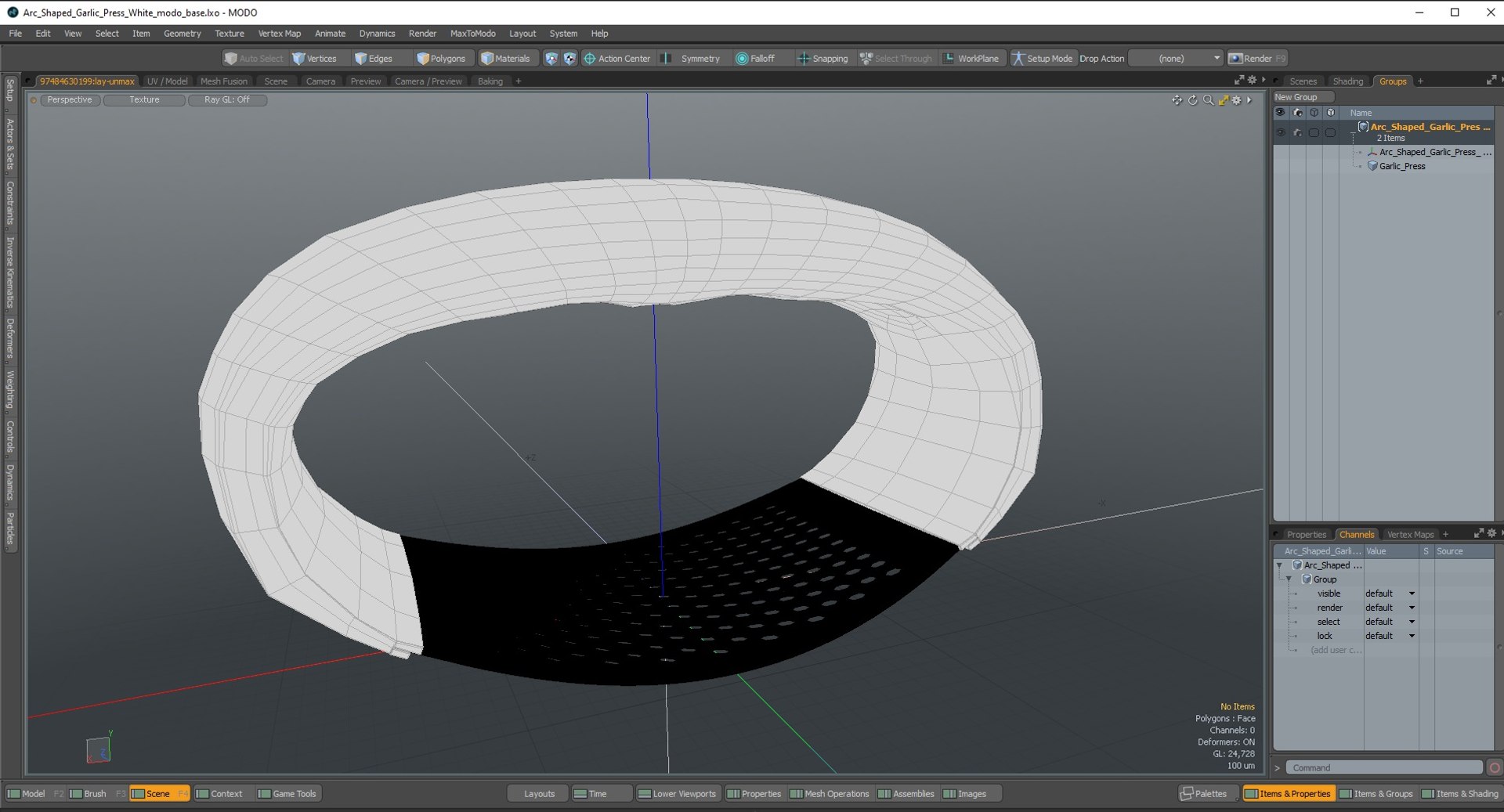 3D Arc Shaped Garlic Press White - TurboSquid 2115202