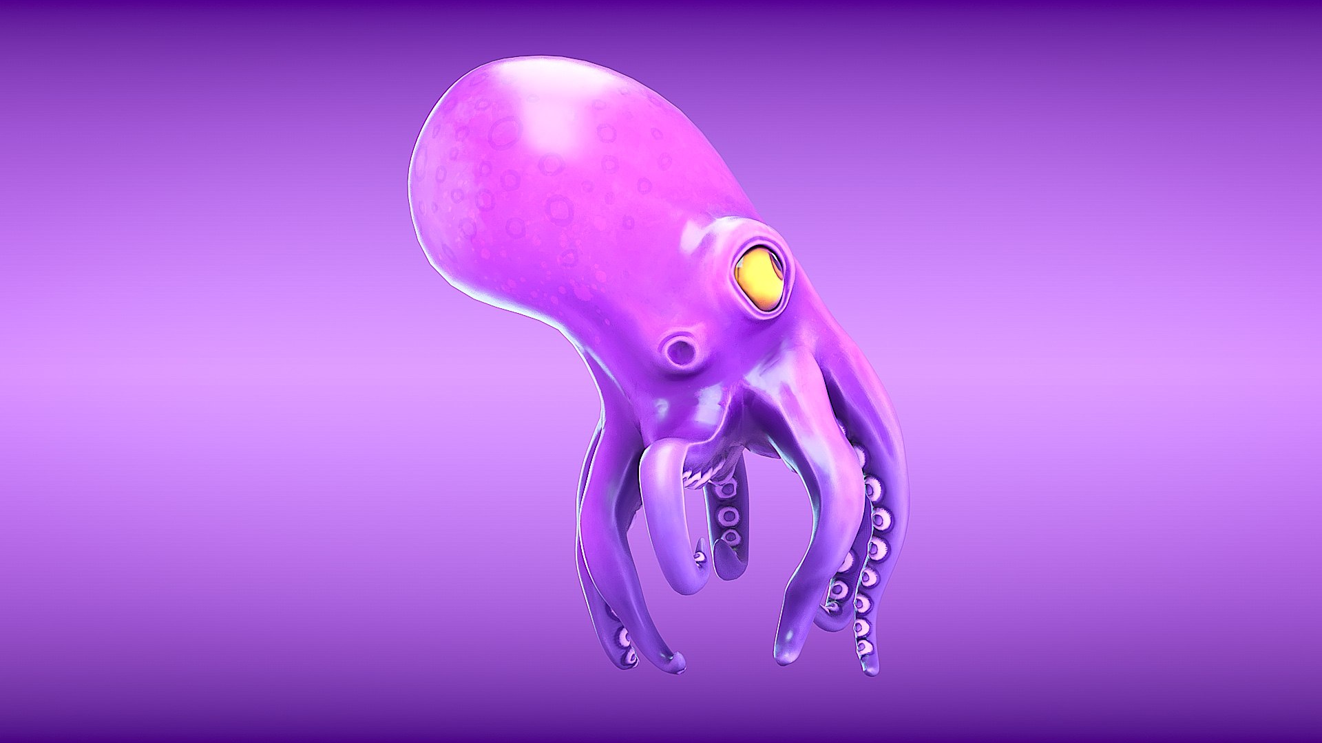 3D Cartoon Octopus Low-poly Model - TurboSquid 2302972