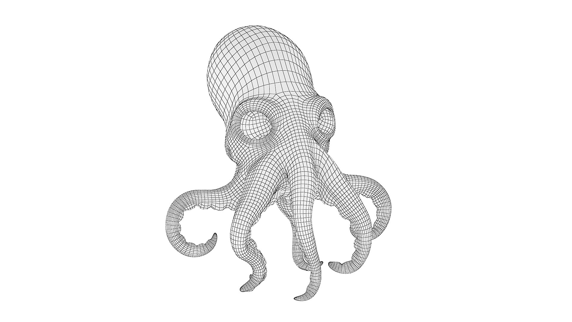 3D Cartoon Octopus Low-poly Model - TurboSquid 2302972