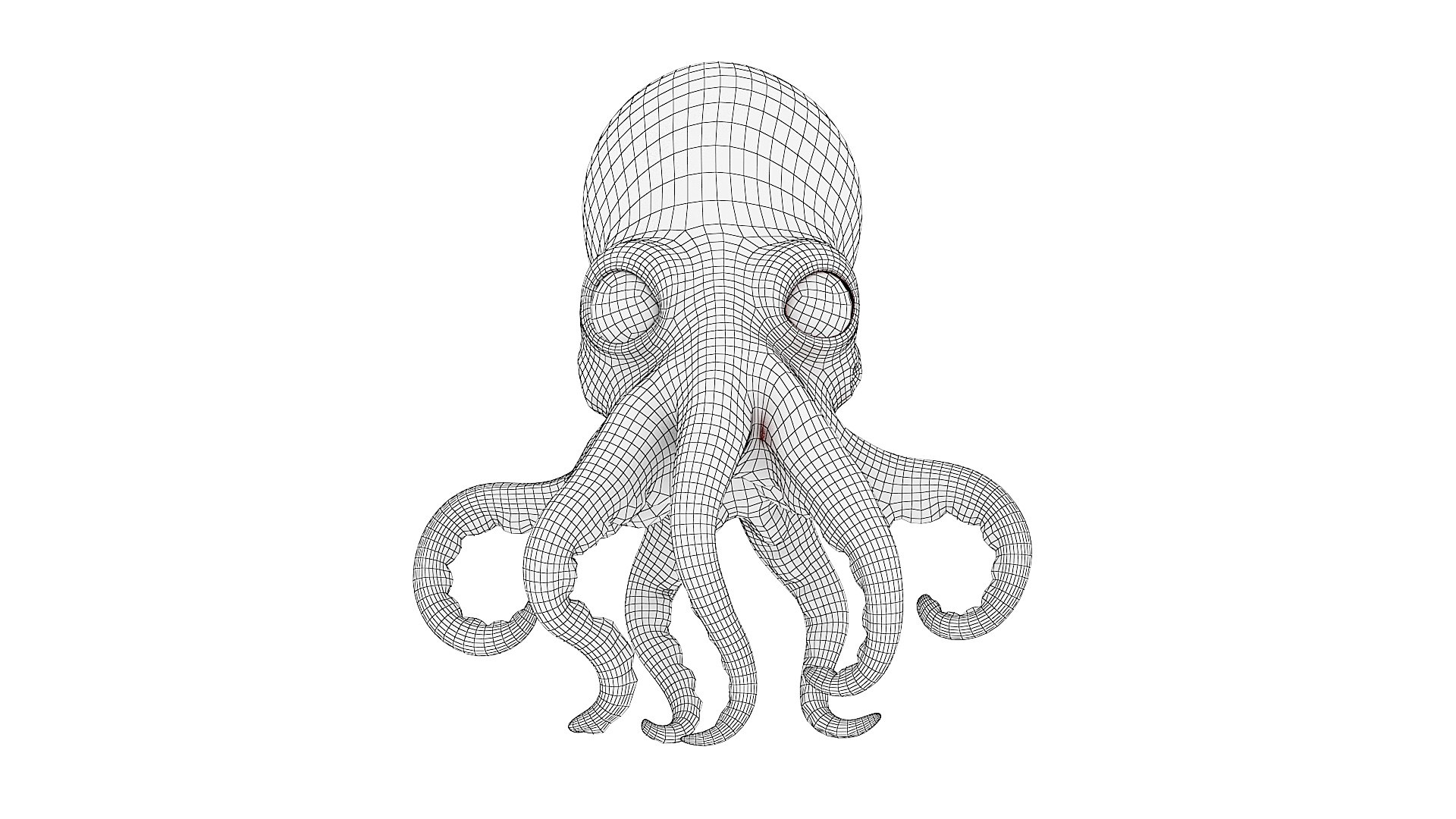 3D Cartoon Octopus Low-poly Model - TurboSquid 2302972