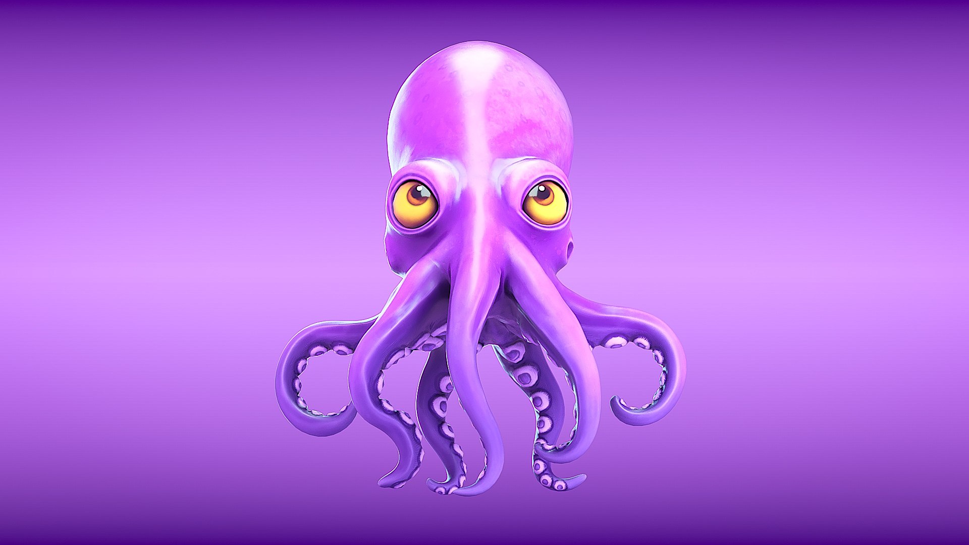 3D Cartoon Octopus Low-poly Model - TurboSquid 2302972