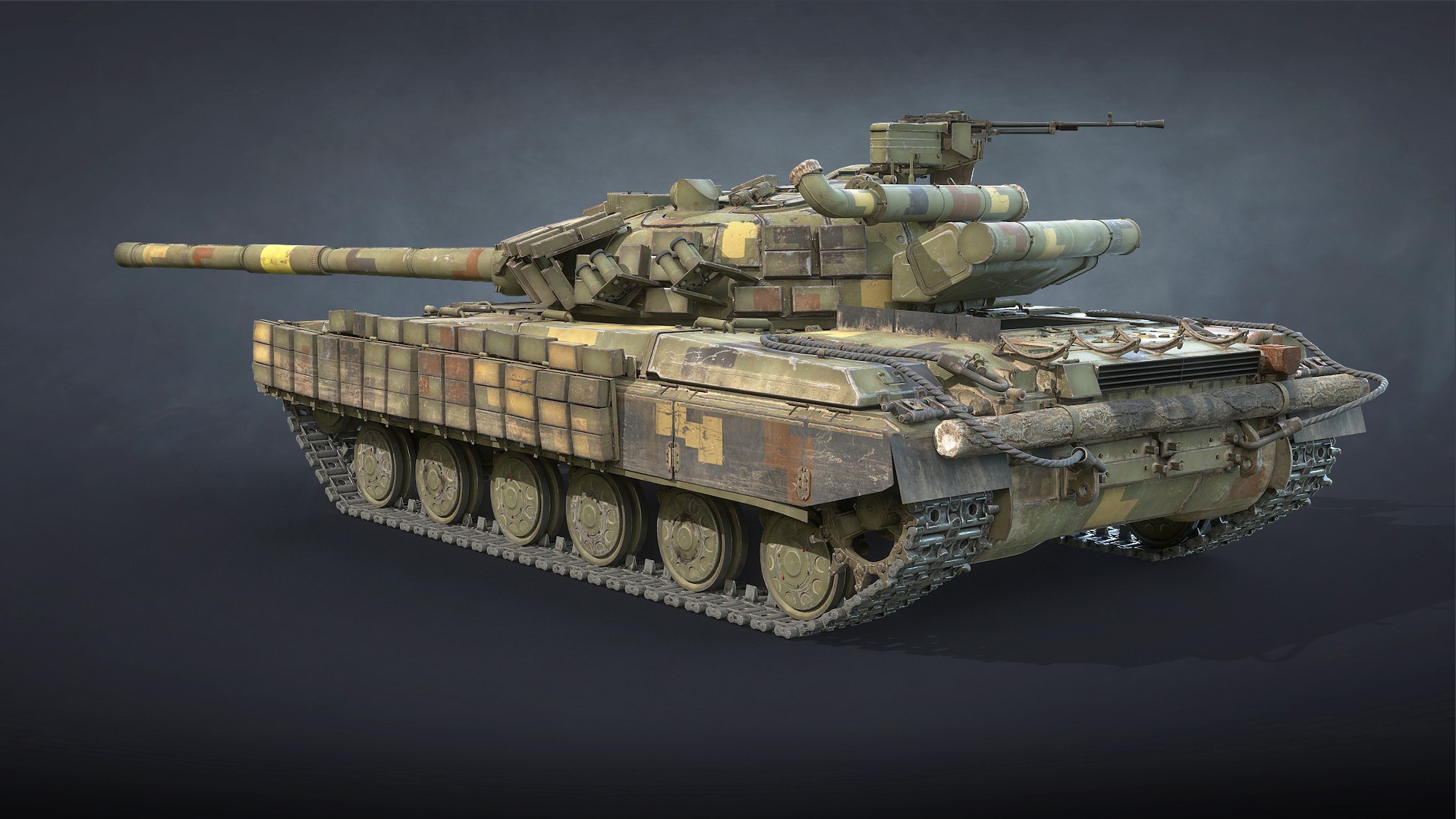 3D T-64BV Tank Game Ready model - TurboSquid 1879882