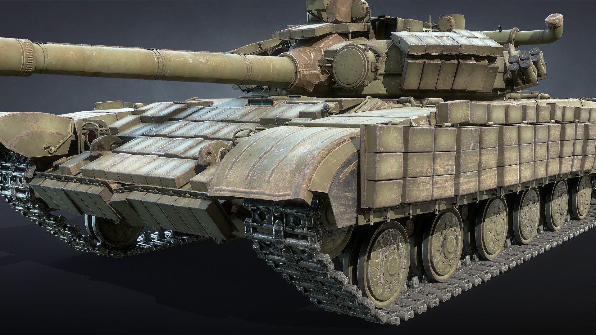 3D T-64BV Tank Game Ready model - TurboSquid 1879882