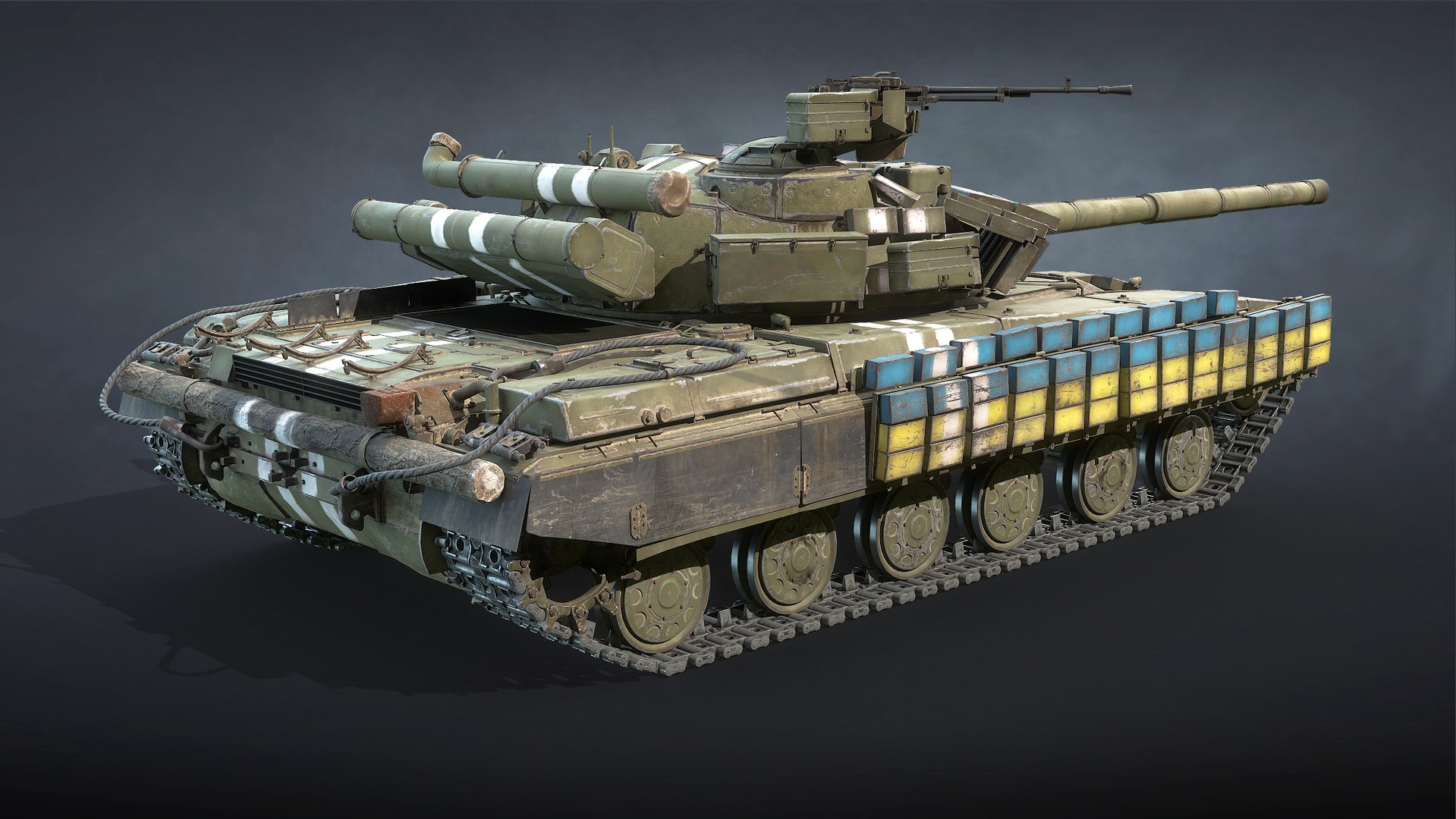 3D T-64BV Tank Game Ready model - TurboSquid 1879882