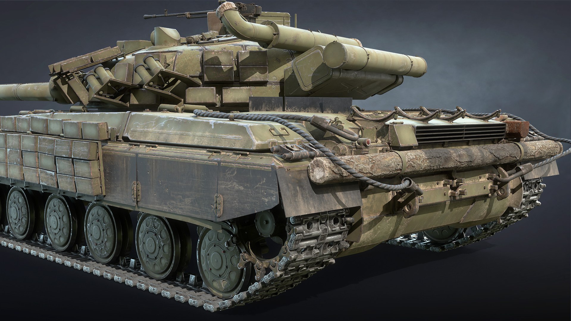 3D T-64BV Tank Game Ready model - TurboSquid 1879882