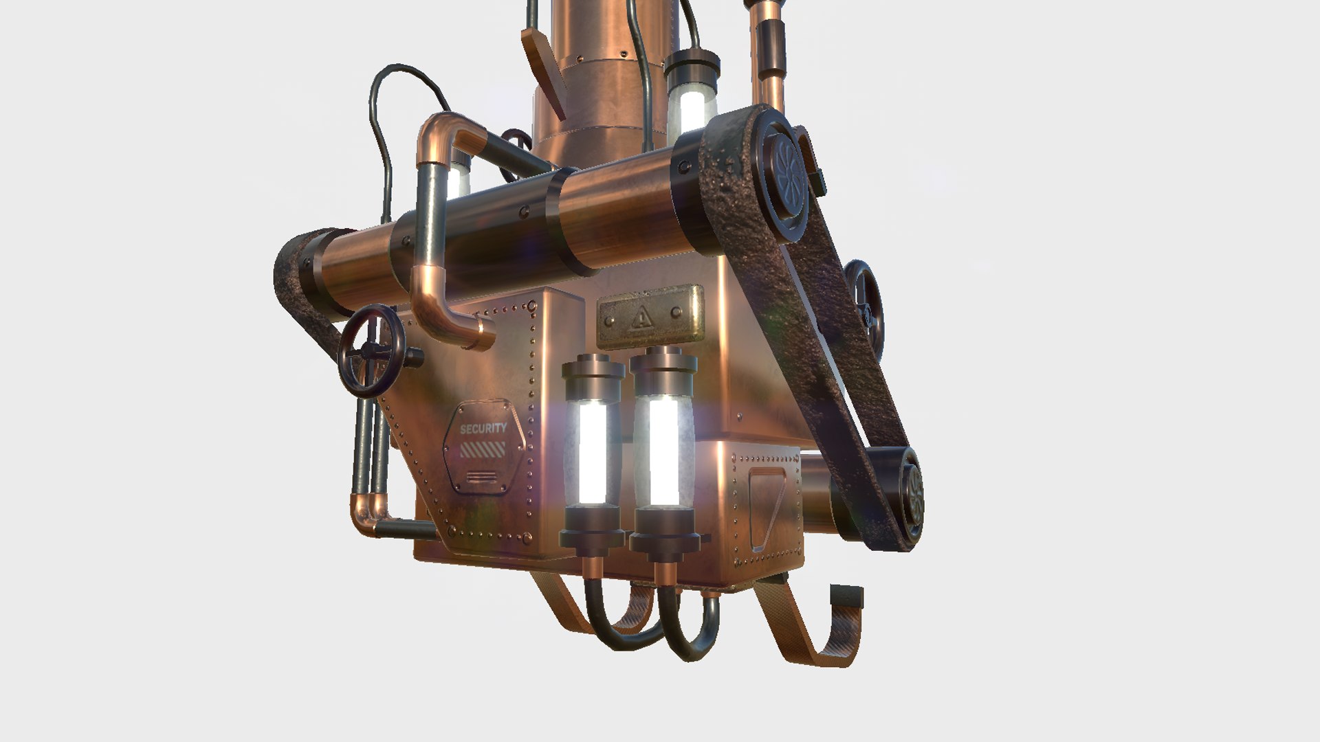 Steampunk Backpack 02 Cooper - Character Design Fashion 3D model ...