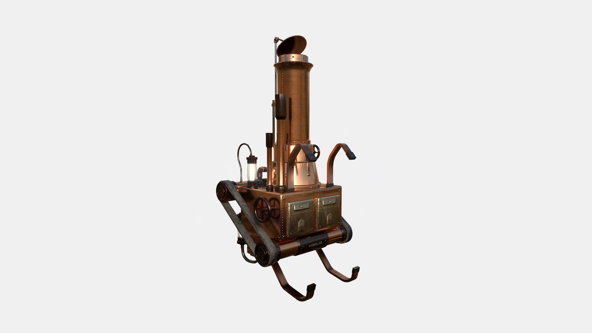 Steampunk Backpack 02 Cooper - Character Design Fashion 3D model ...