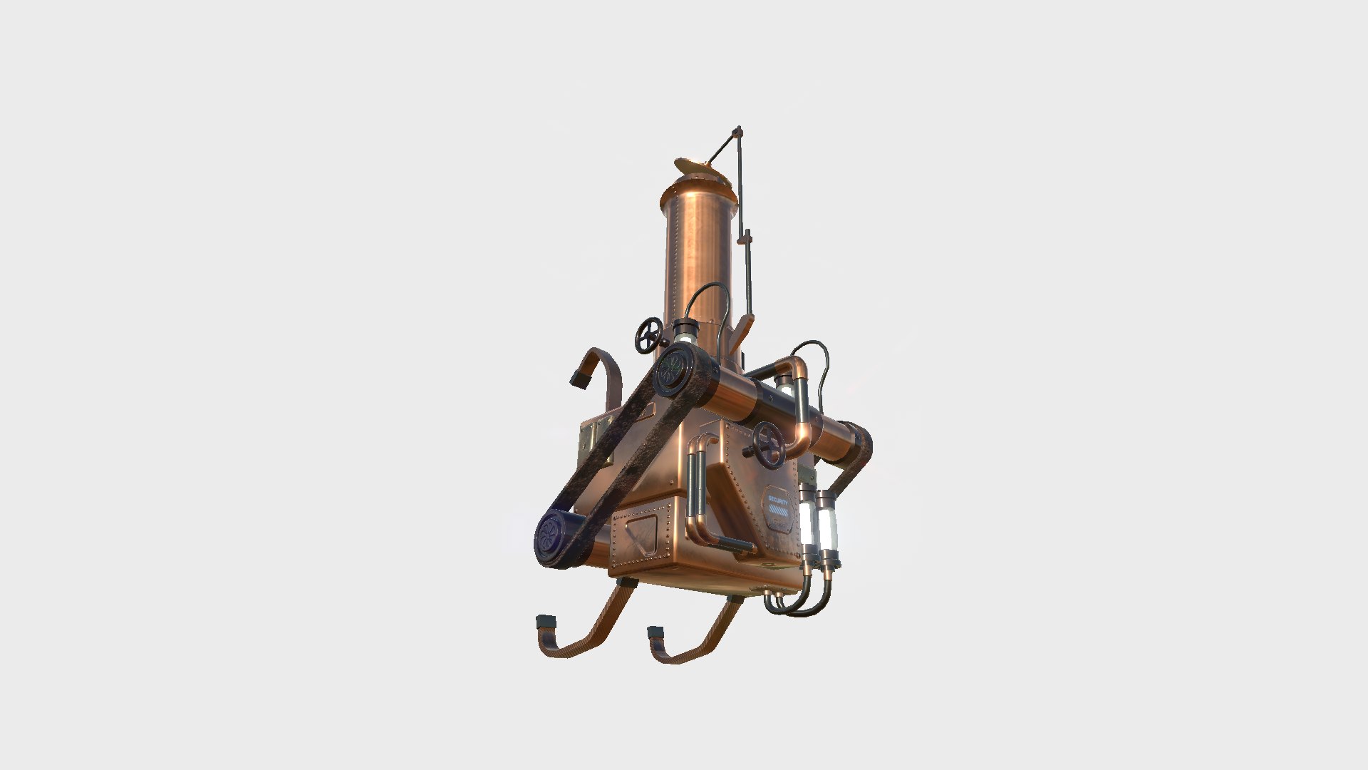 Steampunk Backpack 02 Cooper - Character Design Fashion 3D model ...
