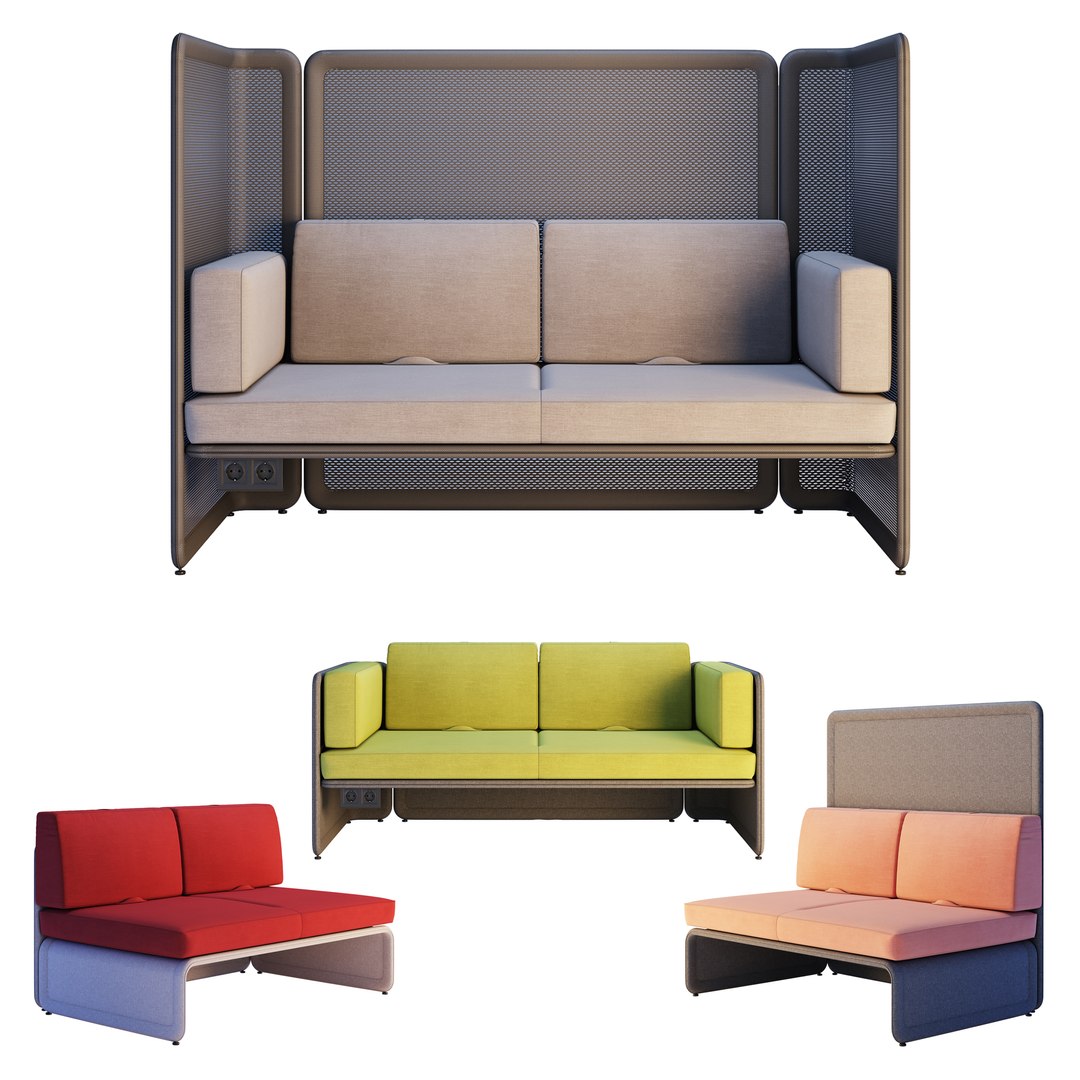3D Coalesse Lagunitas - Lounge - TurboSquid 1635756