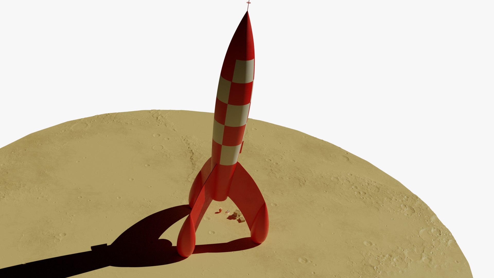 Atomic Rocket Moon 3D Model - TurboSquid 1582648