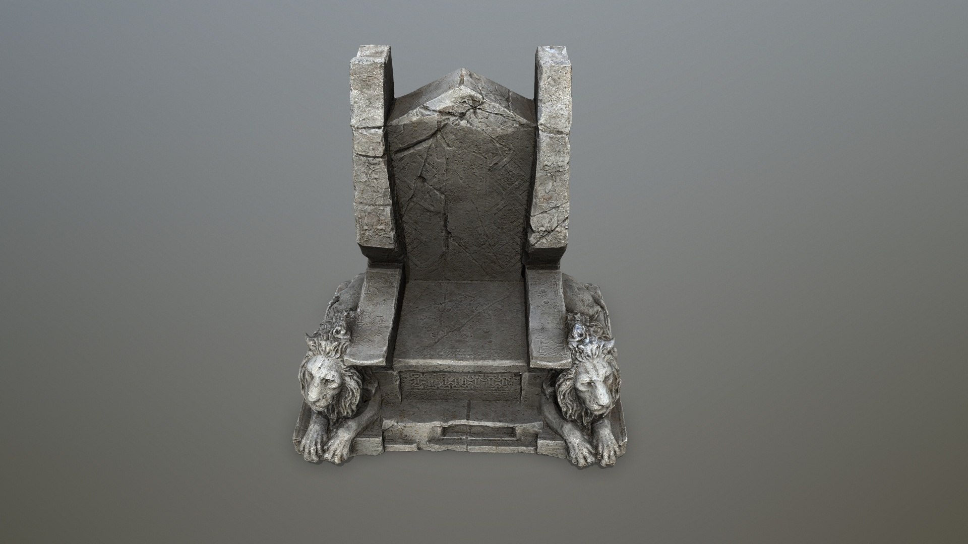 3D Lion Throne Model - TurboSquid 2302832