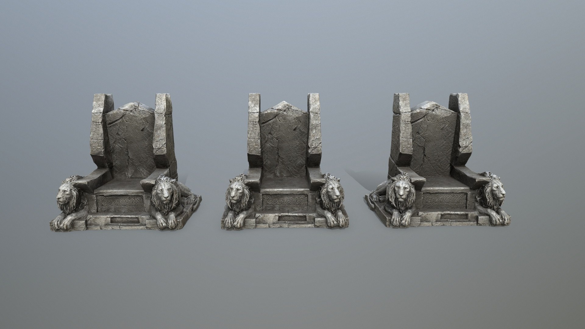 3D Lion Throne Model - TurboSquid 2302832