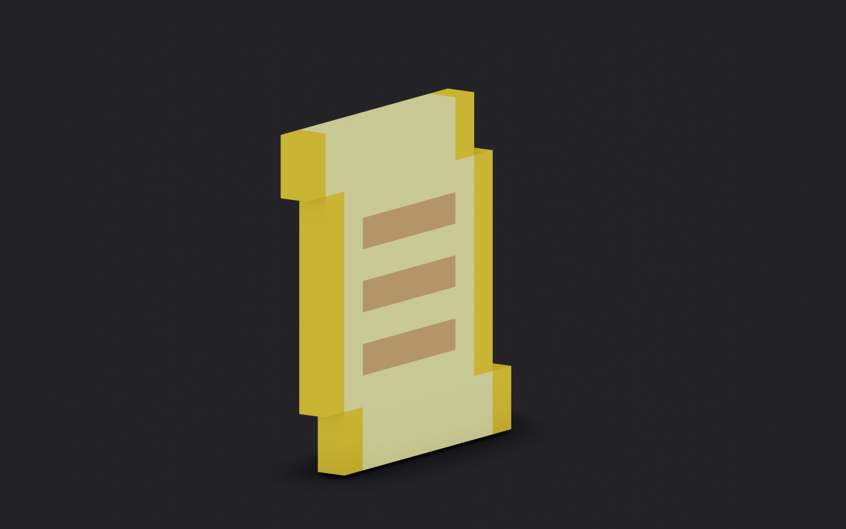 3D Message Paper Sheet Game Asset Low Poly 8 Bit - TurboSquid 1945488