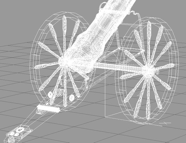 medieval cannon 3d 3ds