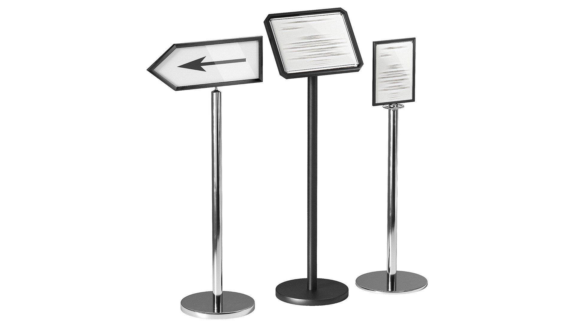 Crowd Barrier Velvet Rope Stanchion And Signs 3D Model - TurboSquid 2191506