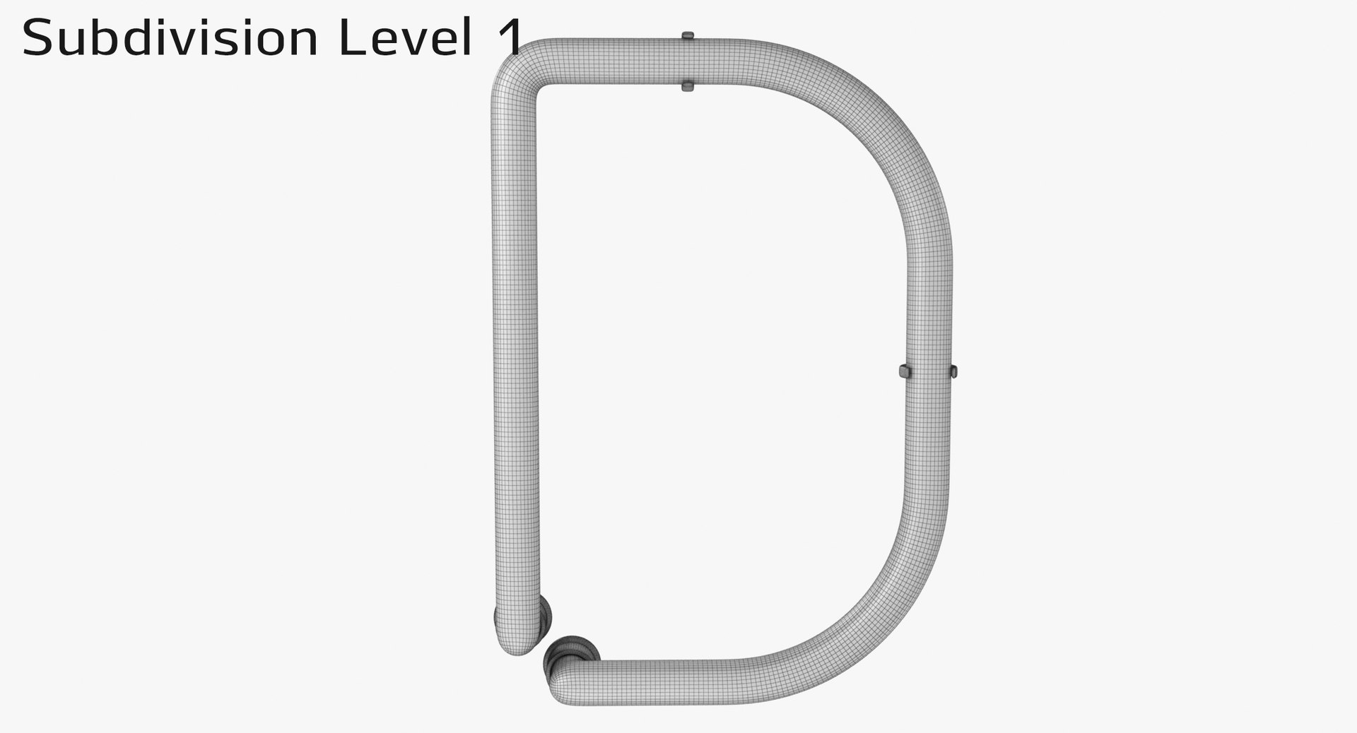 3D neon letter d light model - TurboSquid 1627551