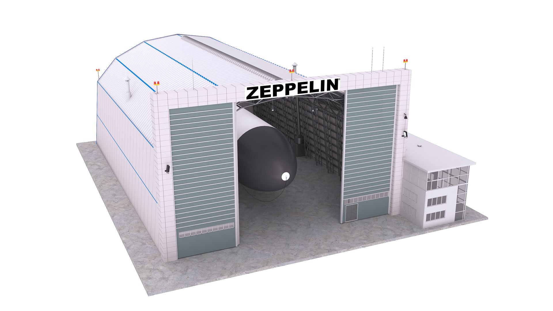 Zeppelin Hangar 3D - TurboSquid 1939072