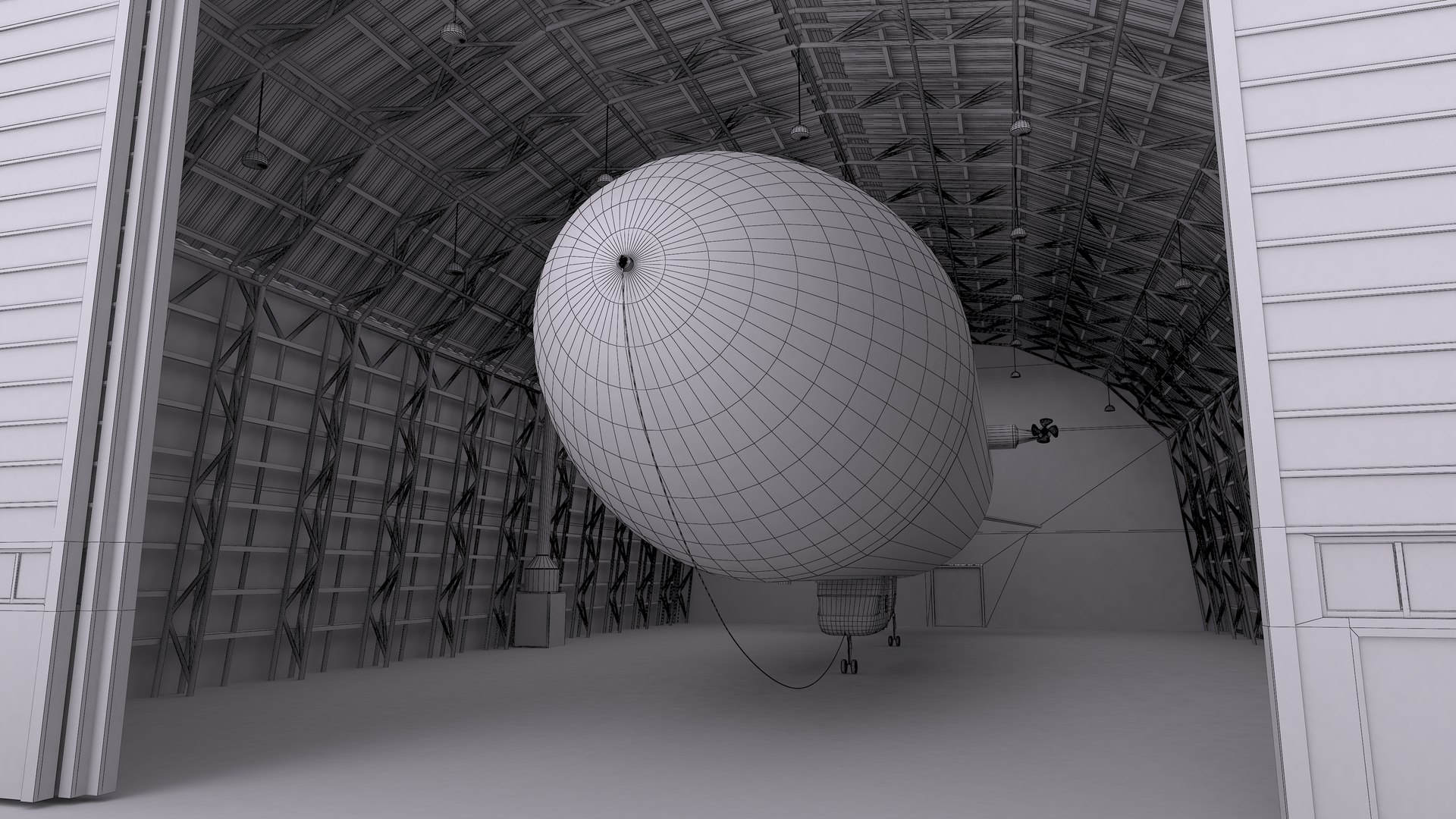 Zeppelin Hangar 3D - TurboSquid 1939072