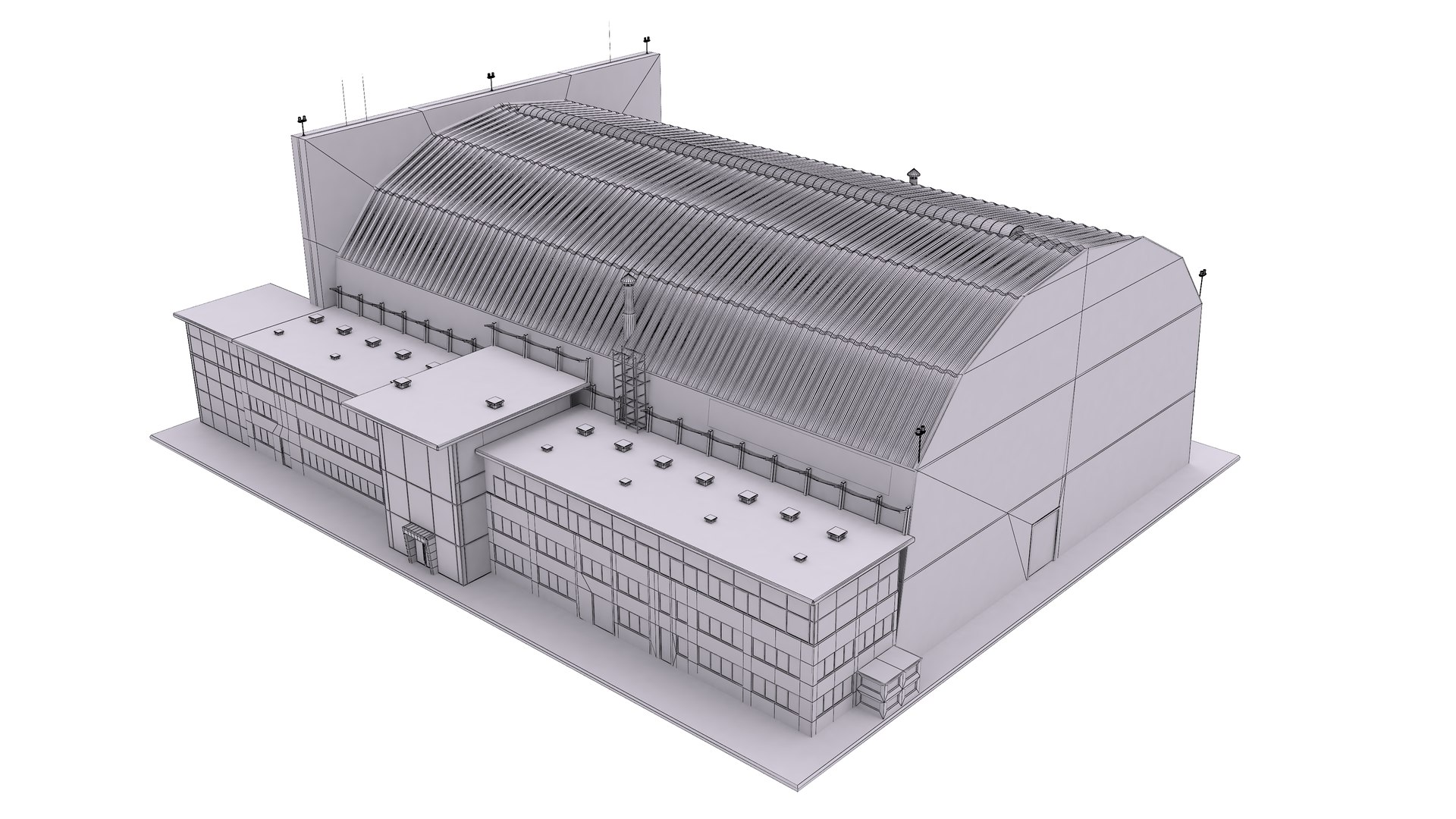Zeppelin Hangar 3D - TurboSquid 1939072