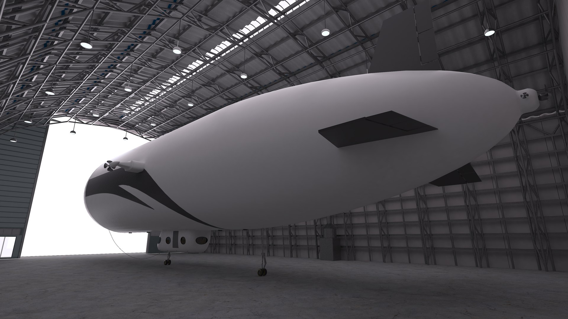Zeppelin Hangar 3D - TurboSquid 1939072