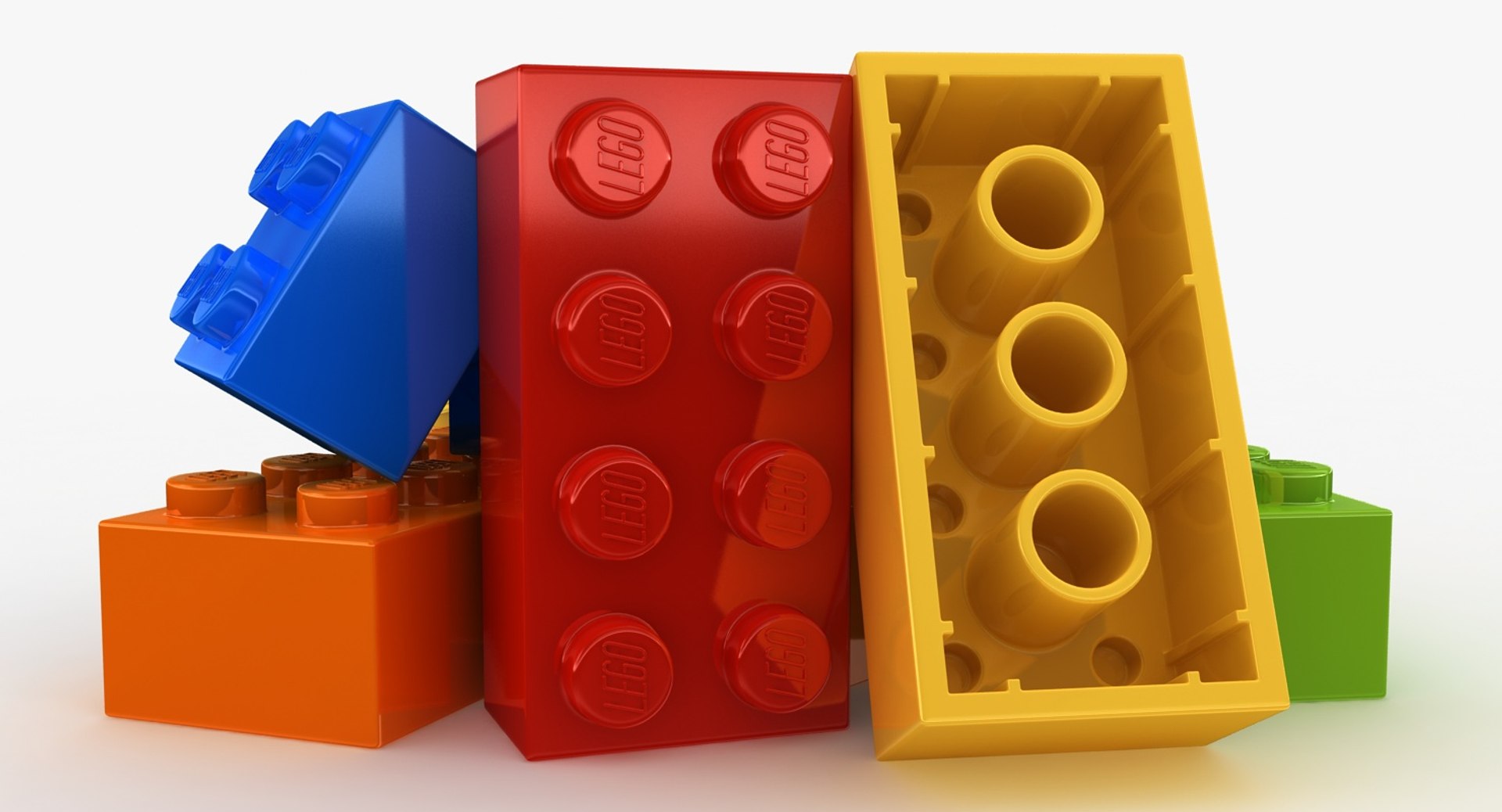 Realistic Lego Bricks Pose 3d 3ds