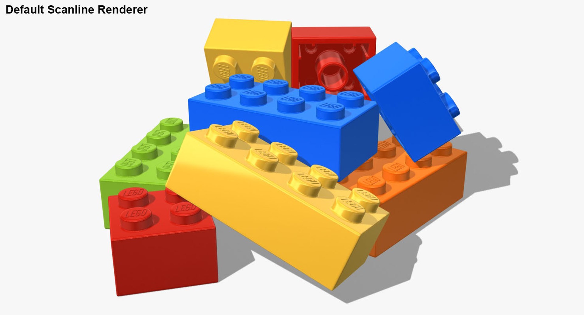 Realistic Lego Bricks Pose 3d 3ds