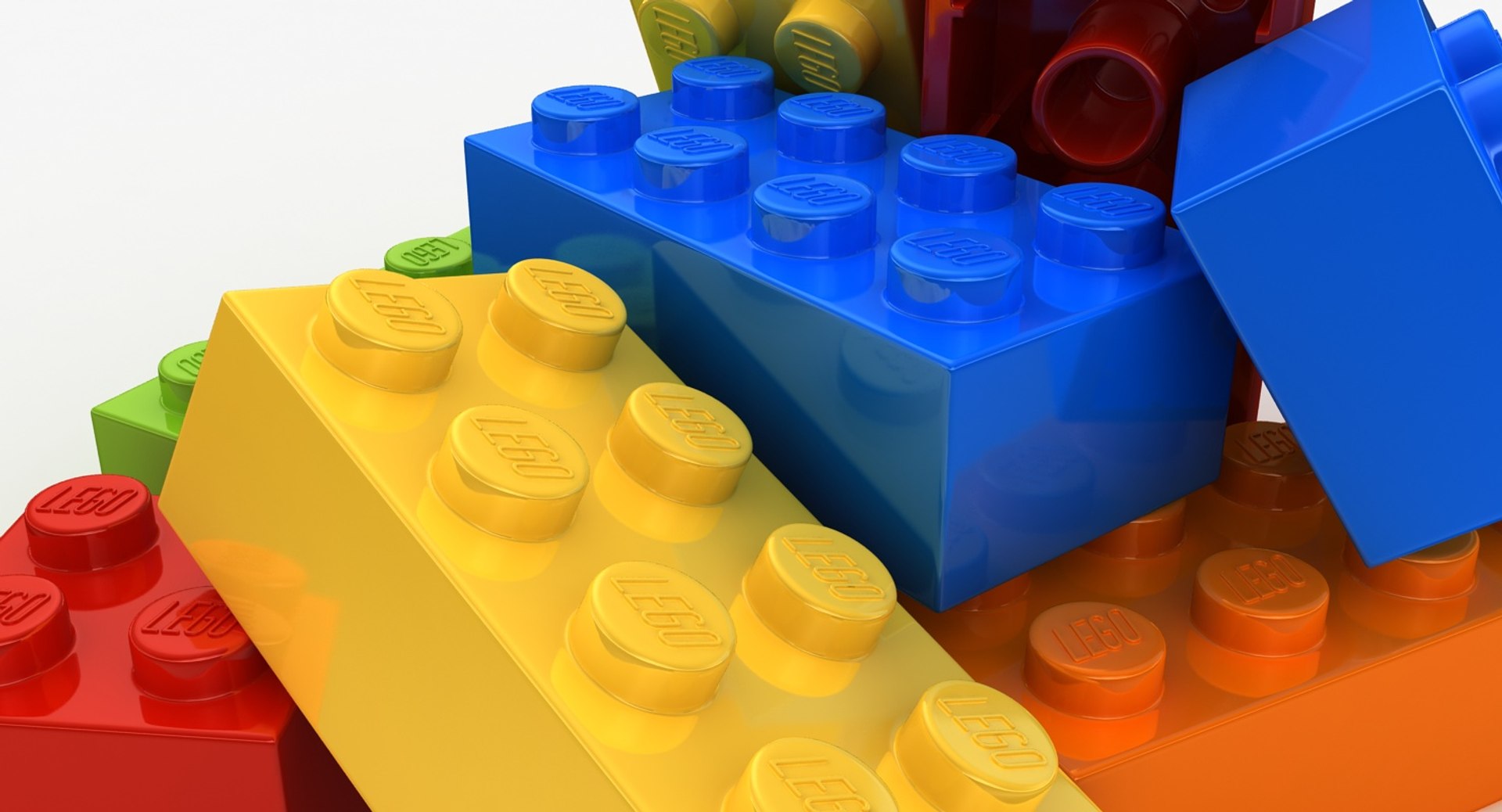 Realistic Lego Bricks Pose 3d 3ds