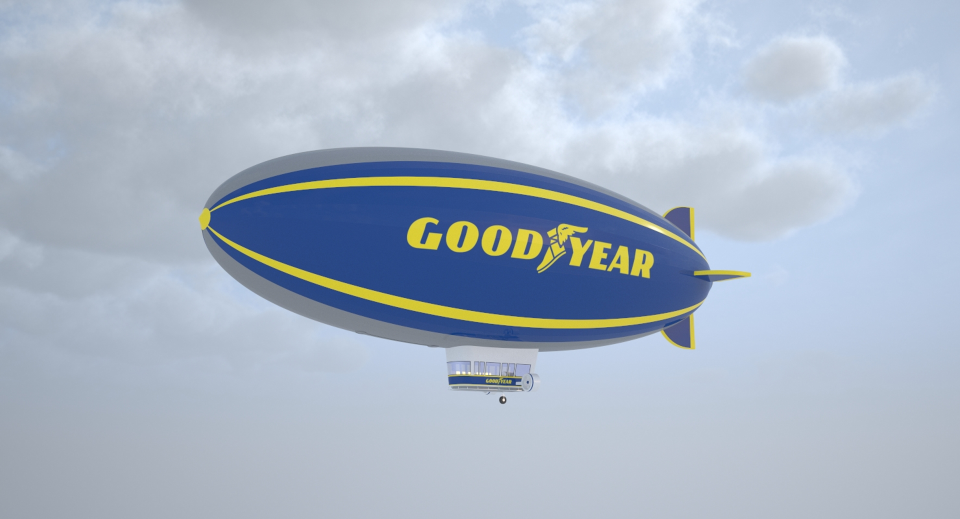 Good Year Blimp - 3D Model - TurboSquid 1207920