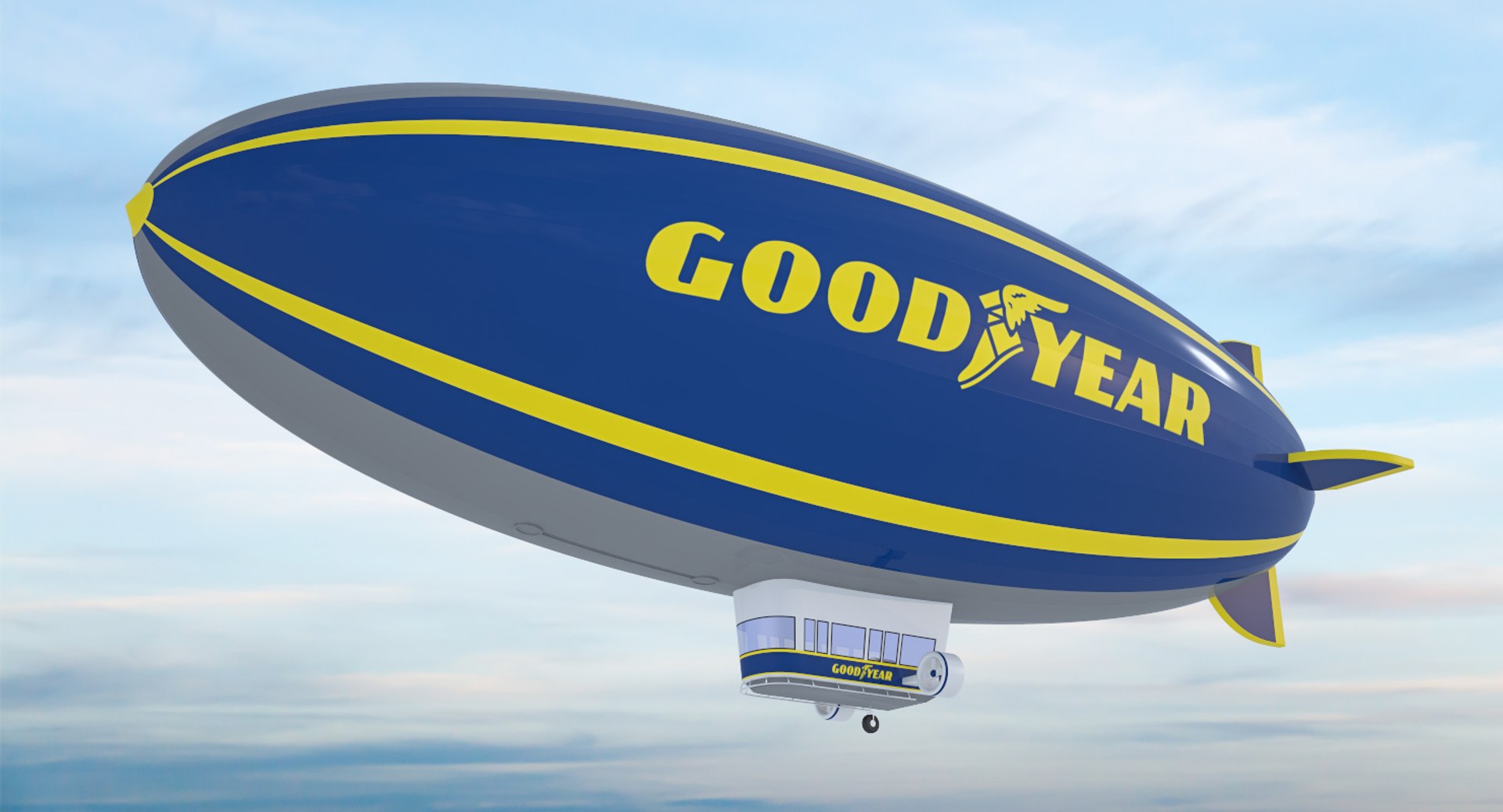Good Year Blimp - 3D Model - TurboSquid 1207920