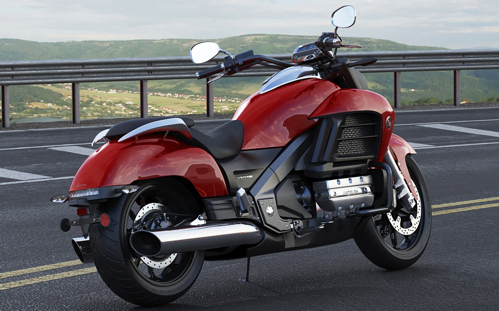 honda valkyrie gold wing c4d