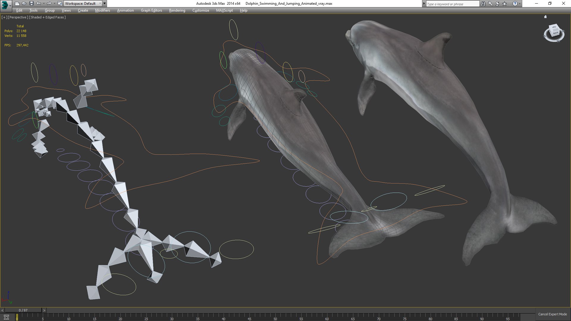 3D Dolphin Swimming And Jumping Animated For Cinema 4D - TurboSquid 2138067