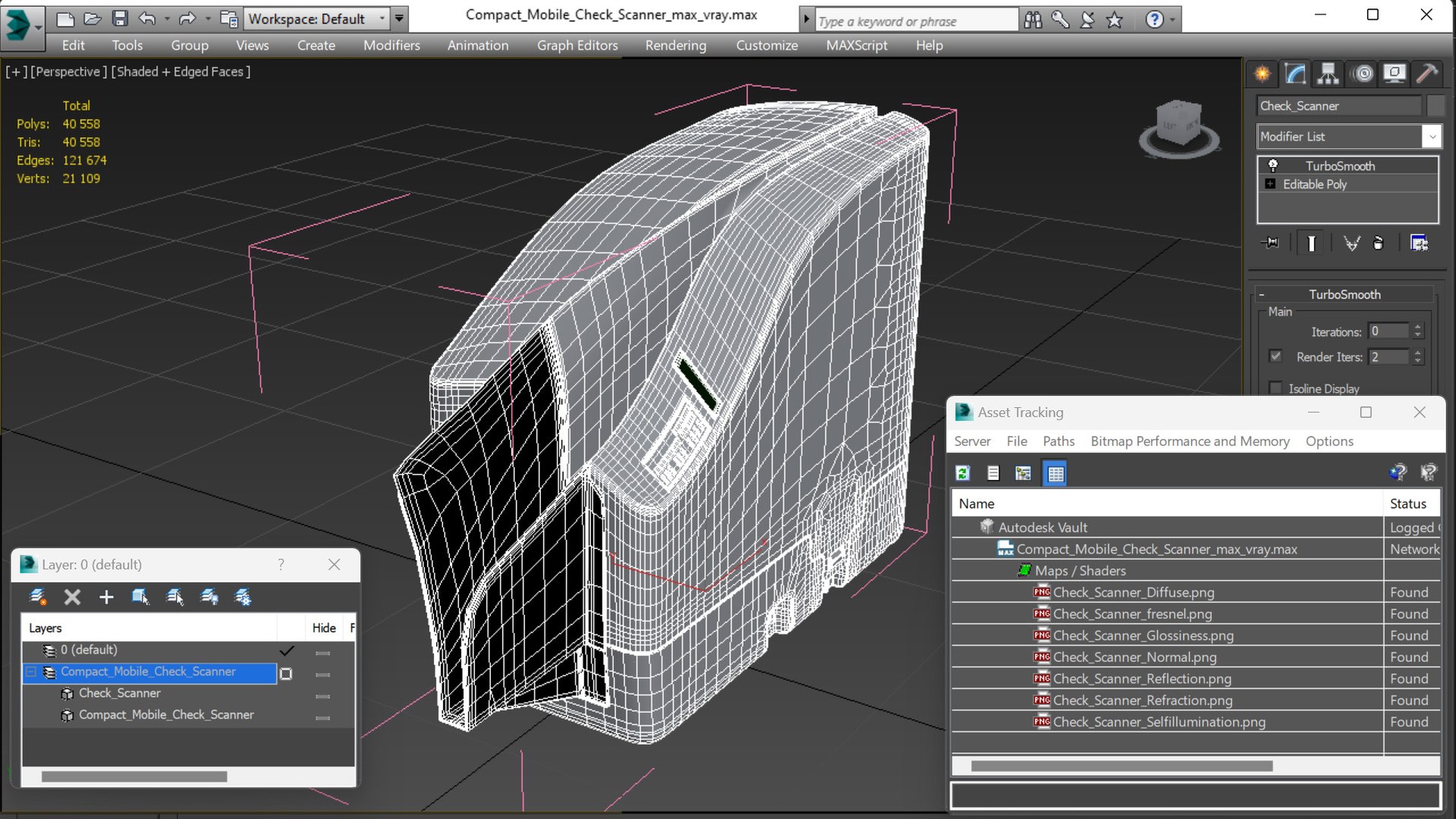 Compact Mobile Check Scanner 3D - TurboSquid 2071158