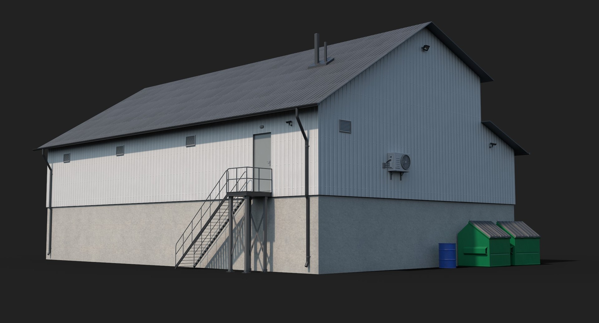 3D Industrial Building 7 Model - TurboSquid 2150272