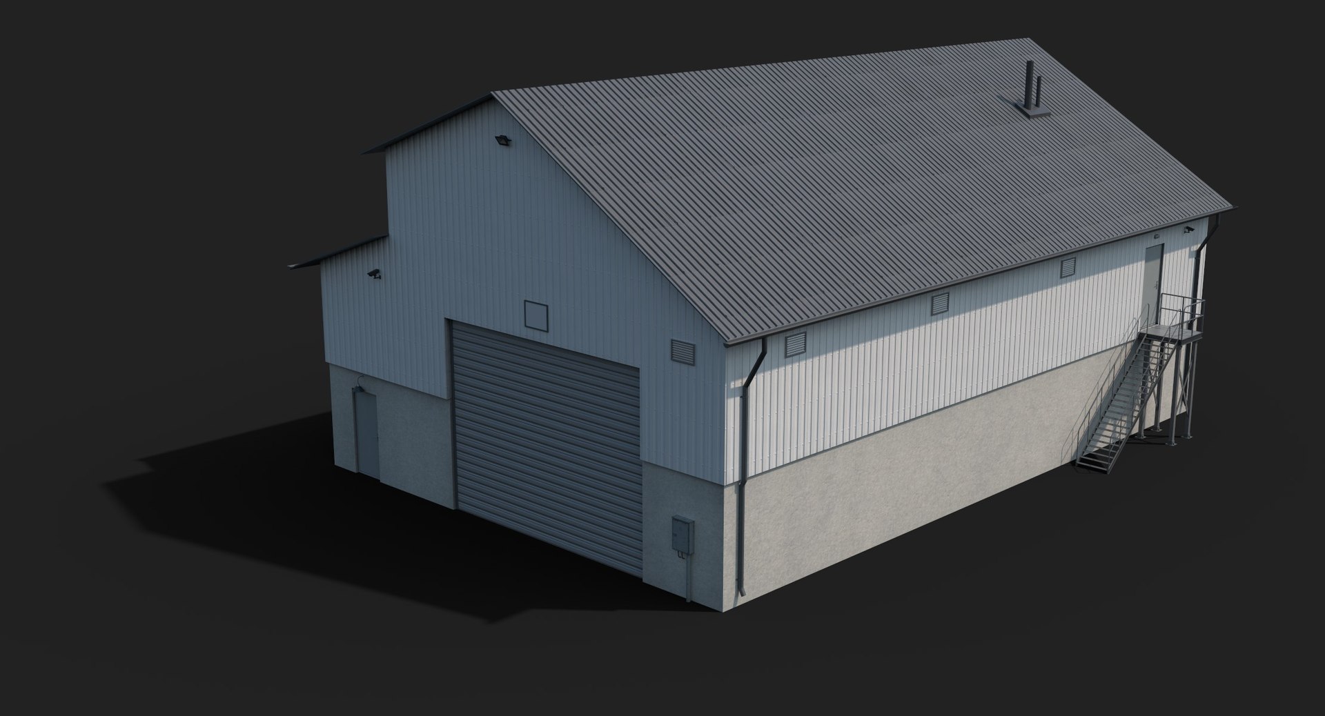 3D Industrial Building 7 Model - TurboSquid 2150272