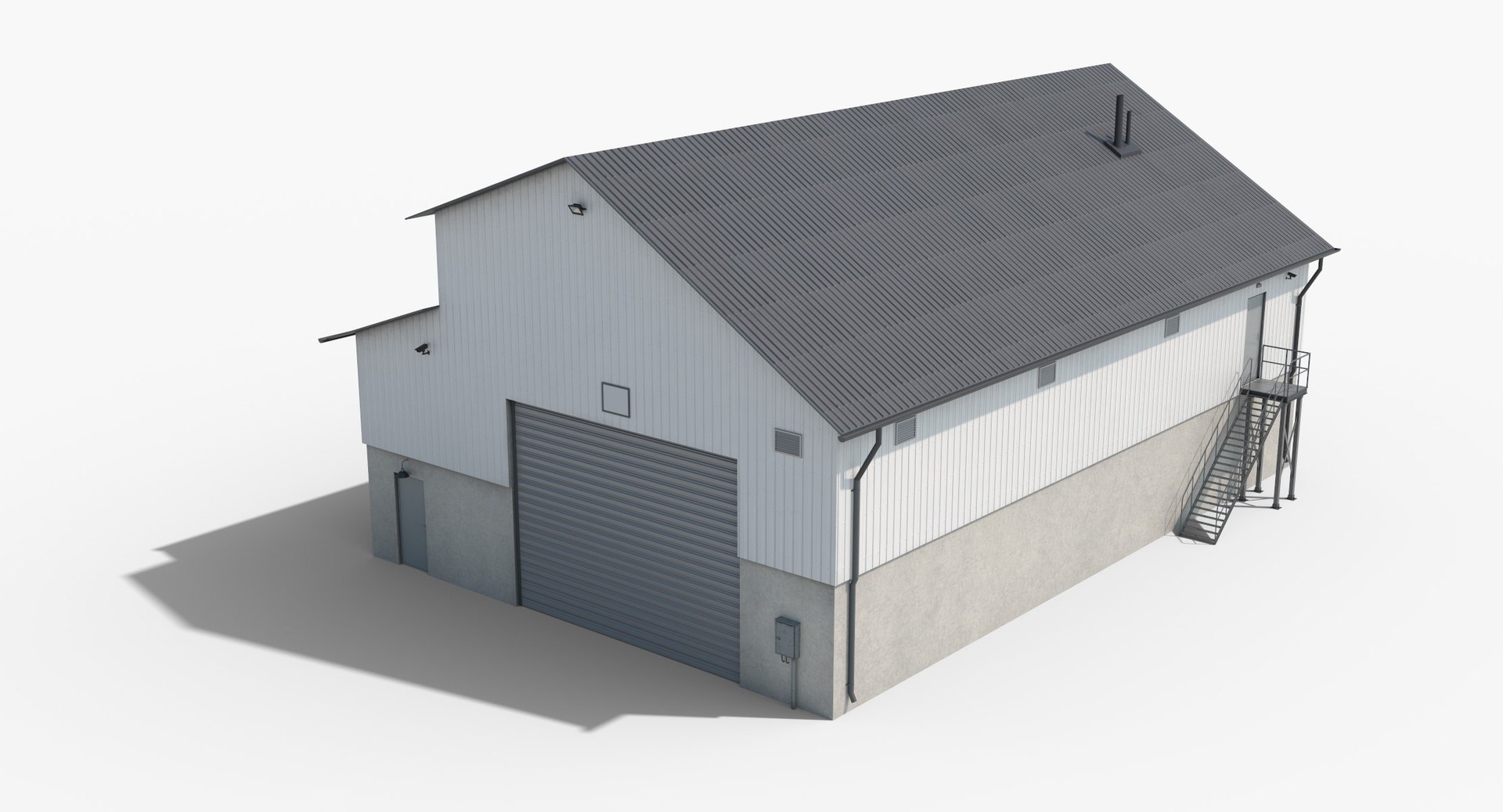 3D Industrial Building 7 Model - TurboSquid 2150272